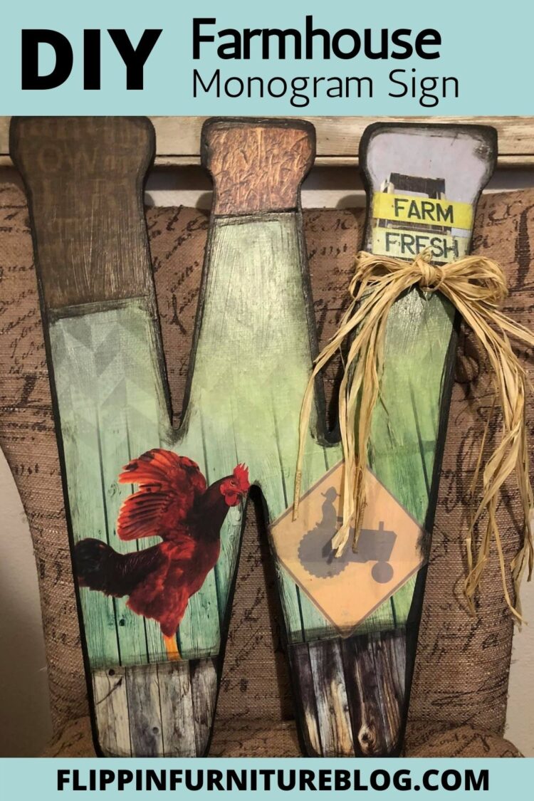 DIY Farmhouse Monogram Sign – Flippin Furniture