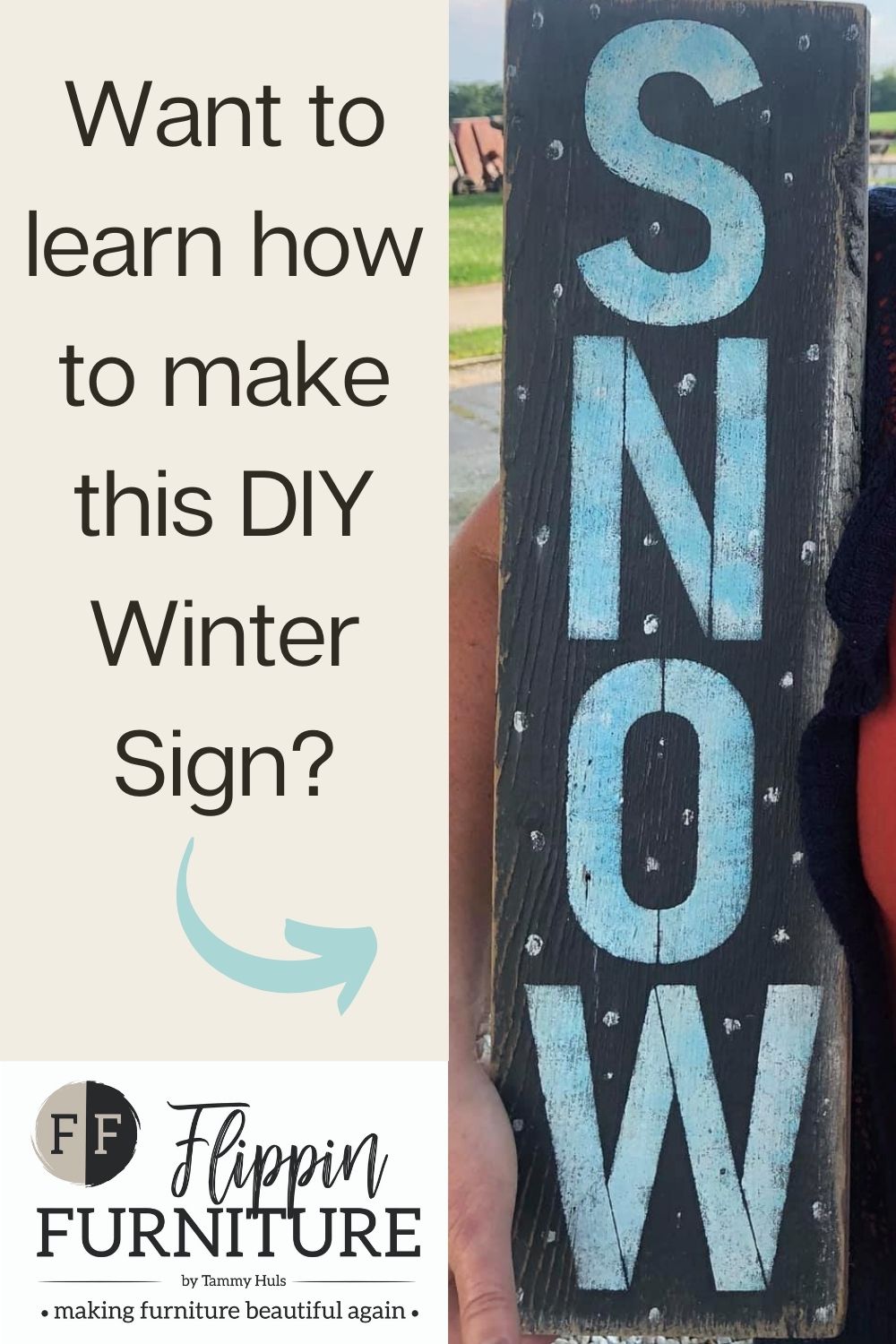 Easy DIY Winter Sign – Flippin Furniture