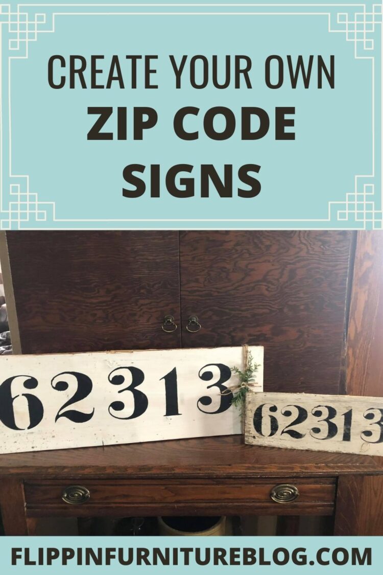 DIY Zip Code Sign – Flippin Furniture