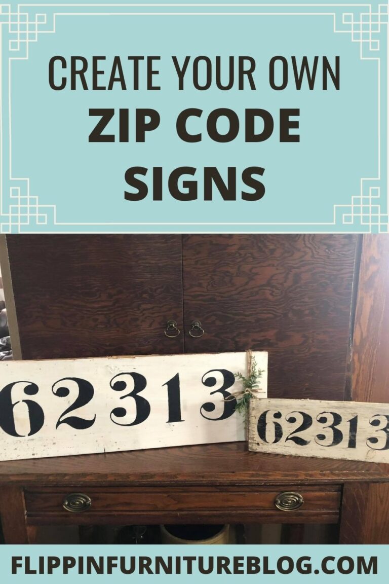 DIY Zip Code Sign – Flippin Furniture