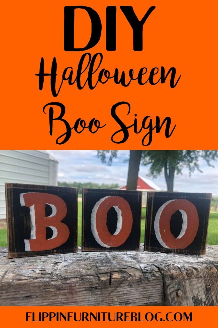 How to make your own DIY Halloween Boo Sign – Flippin Furniture