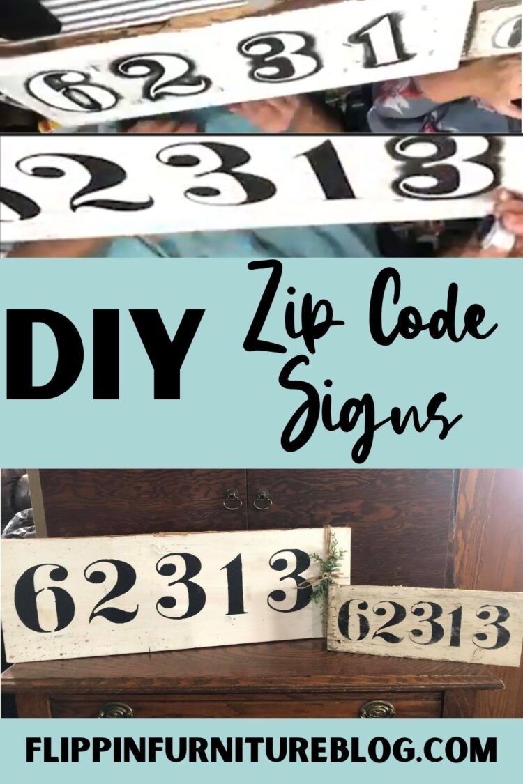 DIY Zip Code Sign – Flippin Furniture