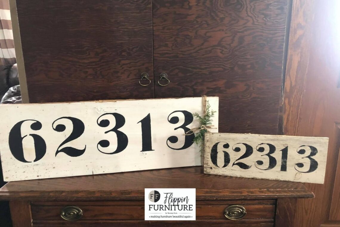 DIY Zip Code Sign – Flippin Furniture
