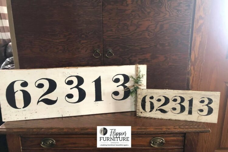 DIY Zip Code Sign – Flippin Furniture