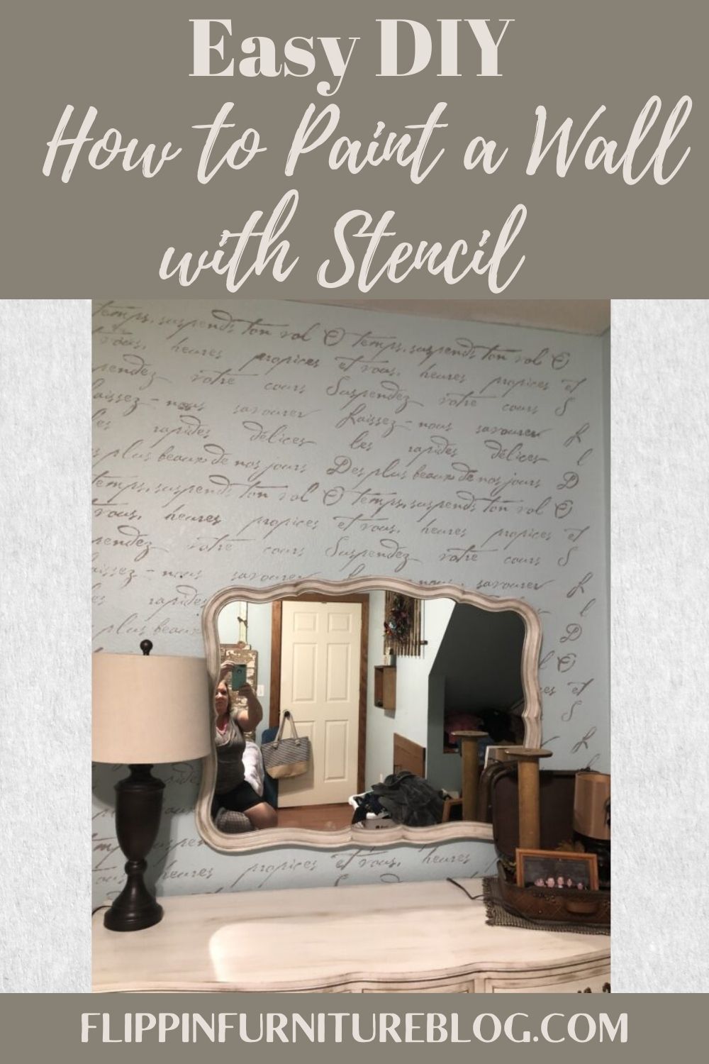 How to Paint a Stencil on a Wall – Flippin Furniture