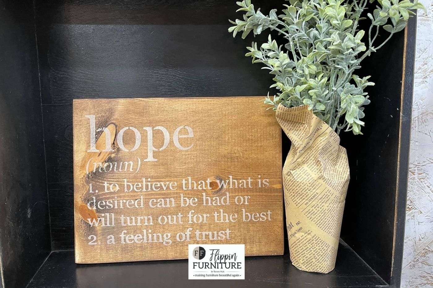 Learn to stencil your own sign – Flippin Furniture