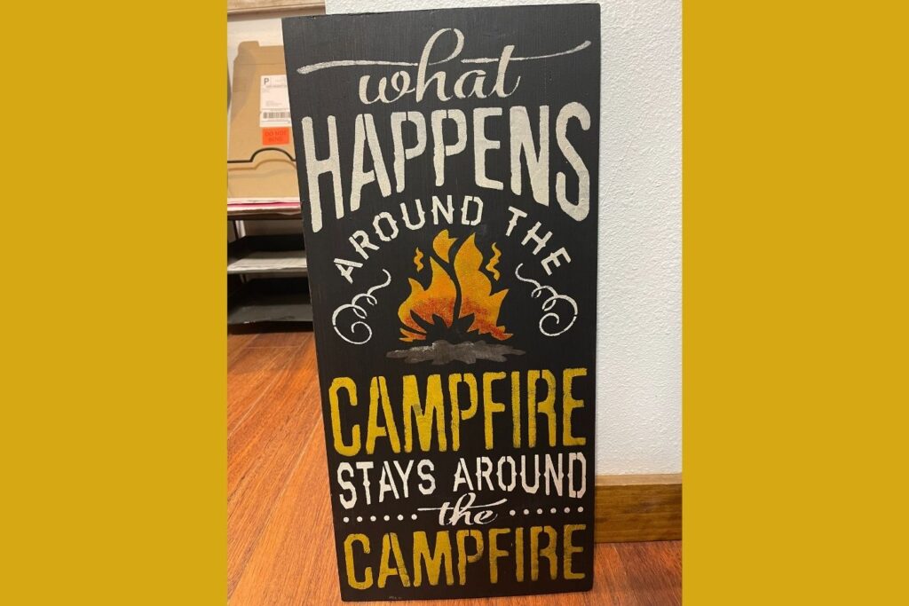 DIY Campfire Sign – Flippin Furniture