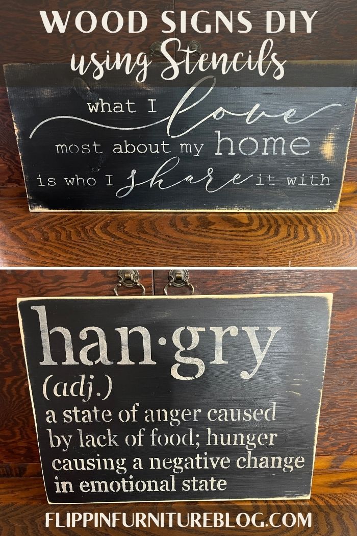 DIY Distressed Wood Signs – Flippin Furniture