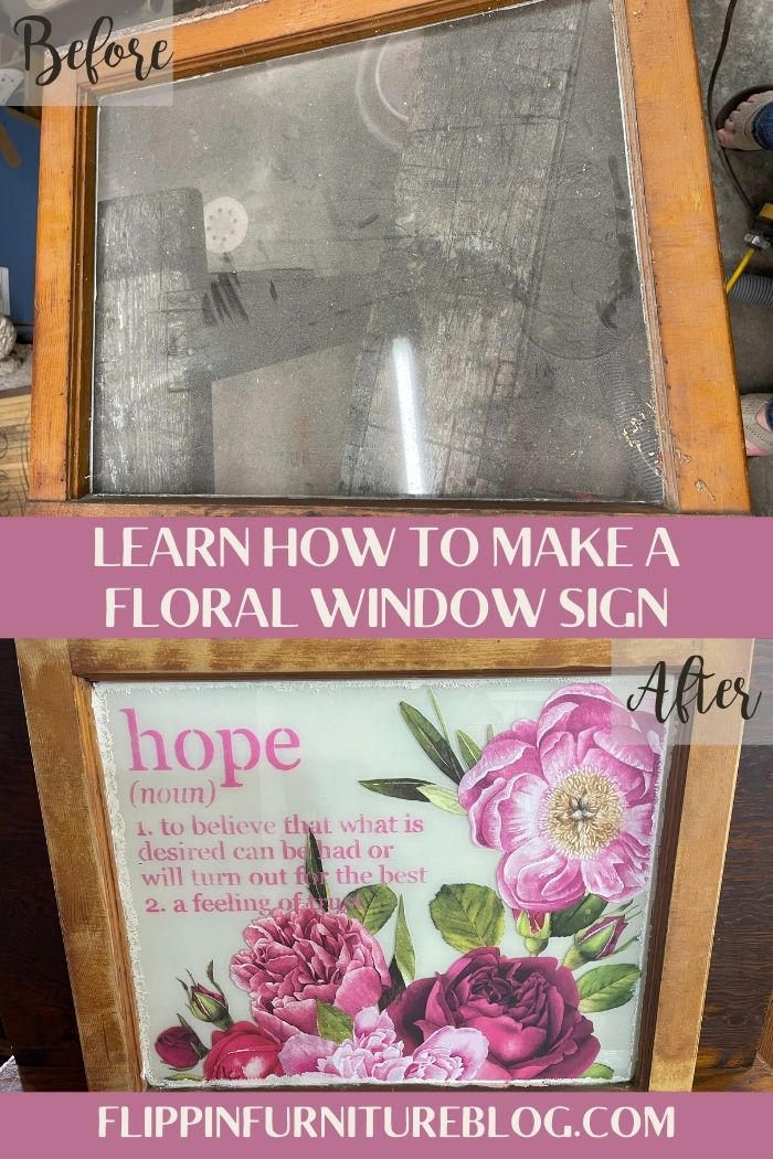 DIY Floral Window Using Transfers – Flippin Furniture
