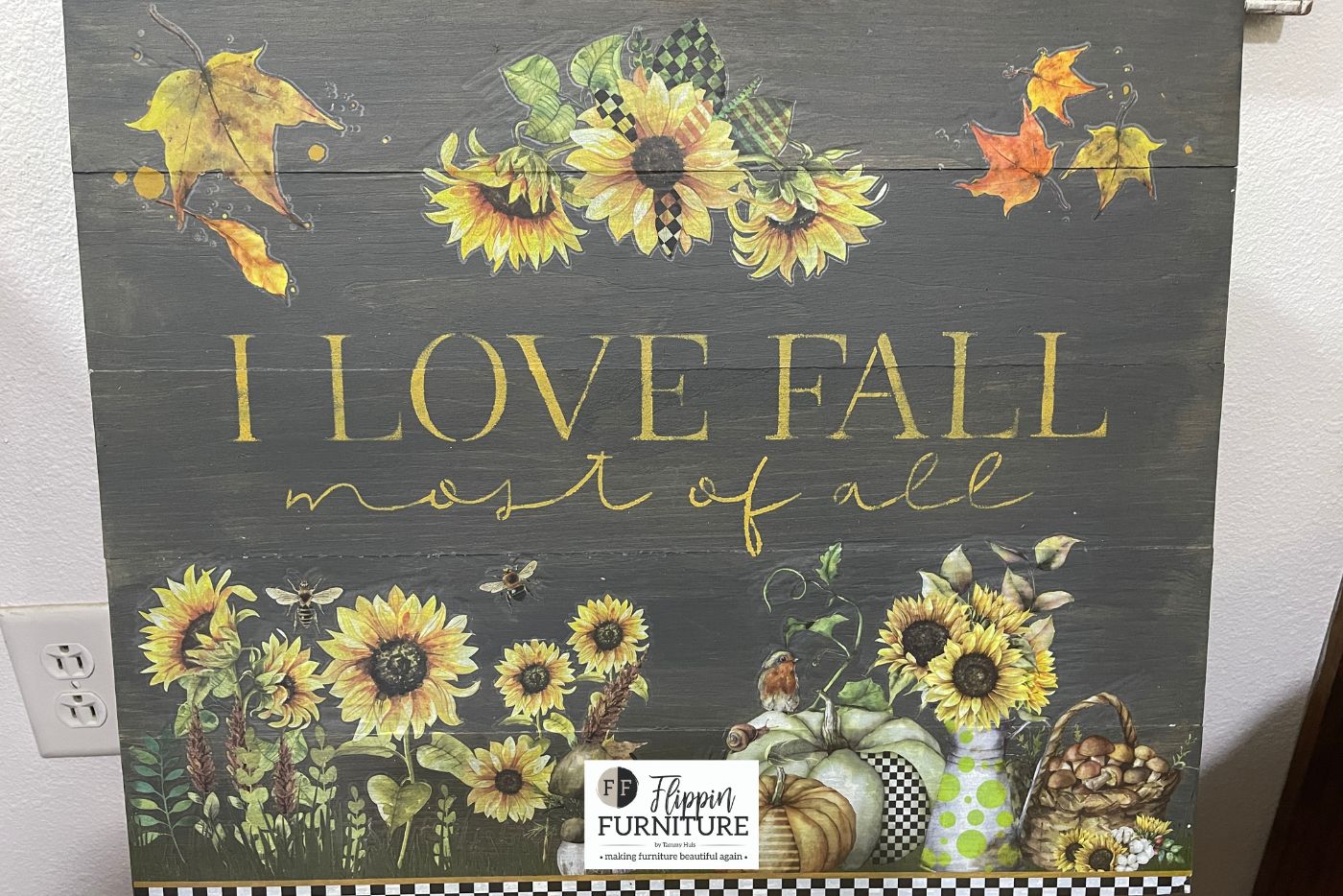 DIY I Love Fall Wood Sign – Flippin Furniture